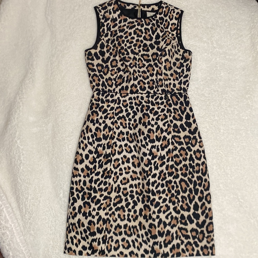 Kate Spade Leopard Print Paulina Sheath Dress Size 2 - Gem